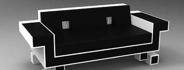Sofá inspirado em Space Invaders - GameReporter | Cultura Gamer