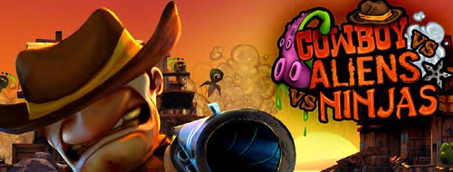 Cowboy VS Aliens VS Ninjas é o novo jogo da Dead Mushroom